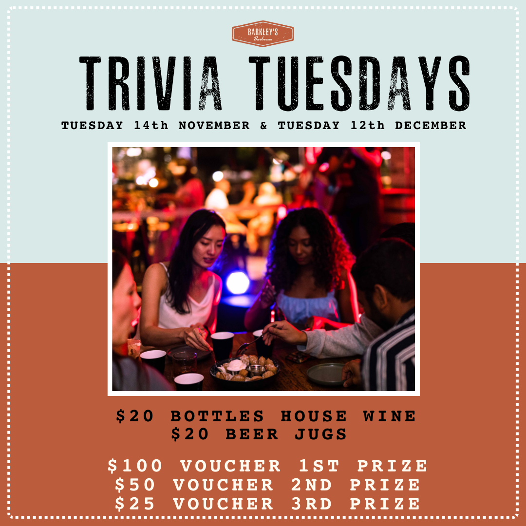 Trivia Tuesdays - Barkley's Barbecue